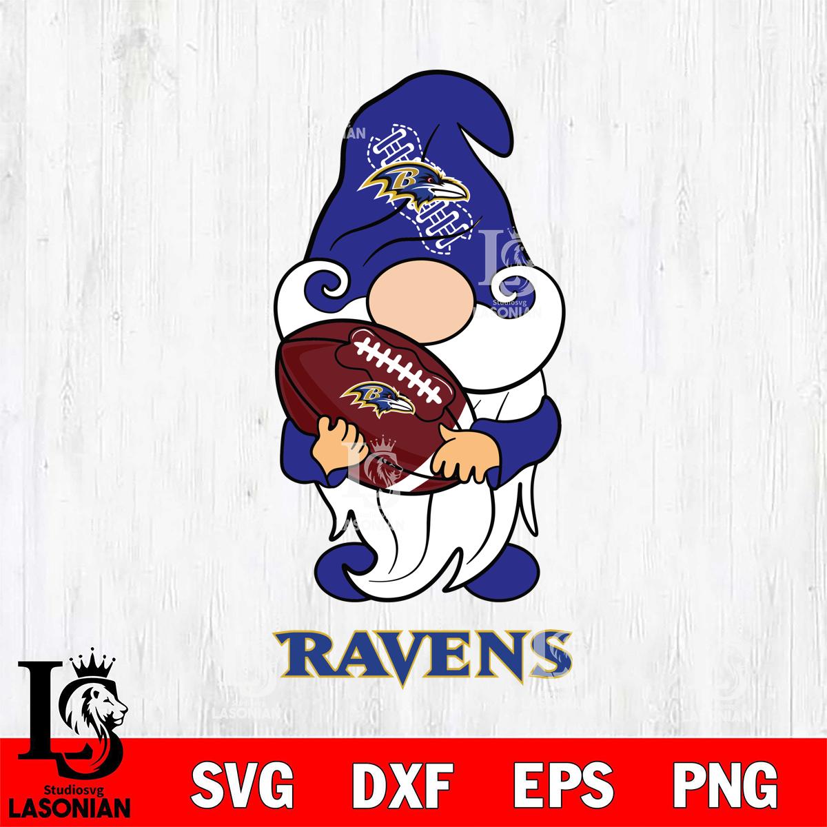 Baltimore Ravens Gnomes Christmas football – lasoniansvg