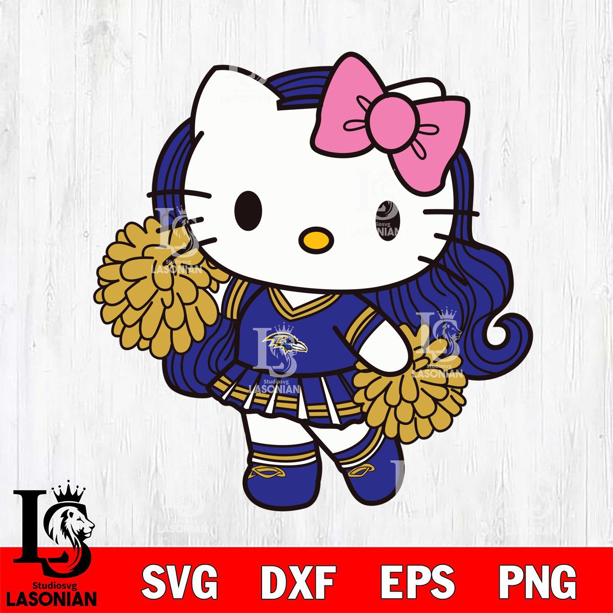 Baltimore Ravens Hello Kitty Cheerleader 7 – lasoniansvg