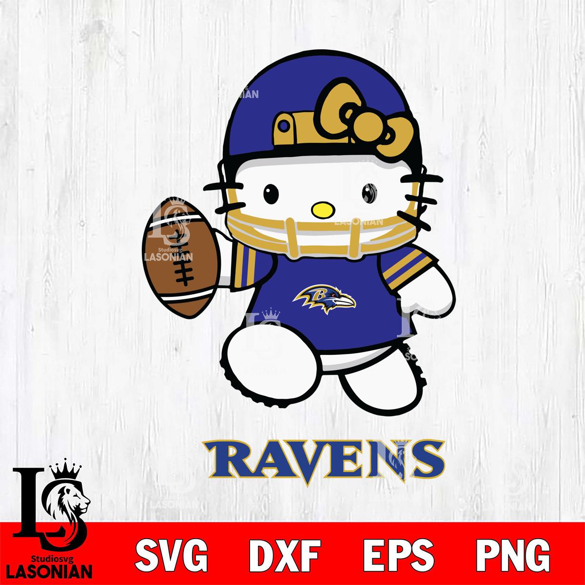 Baltimore Ravens Hello Kitty Nfl 4 – lasoniansvg
