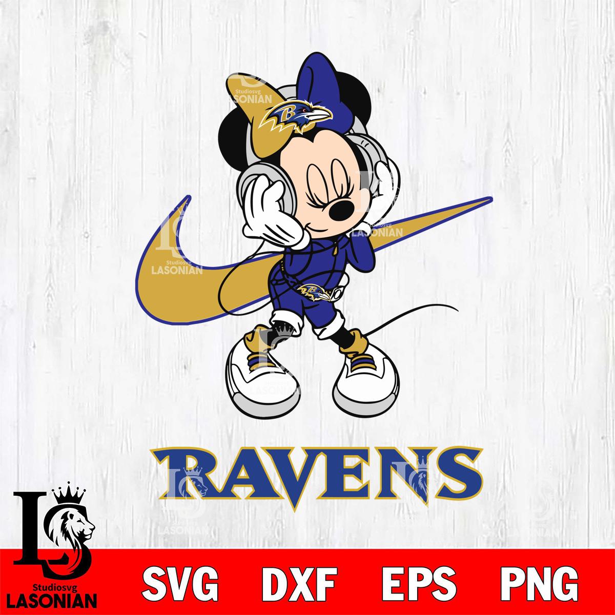 Baltimore Ravens Minnie Mouse Dancing NIKE – lasoniansvg