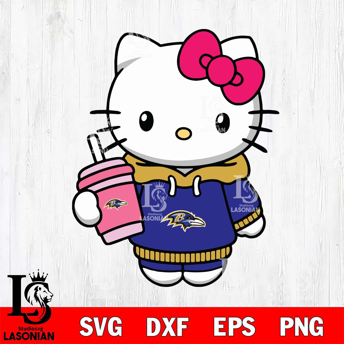 Baltimore Ravens Pretty Hello Kitty – lasoniansvg