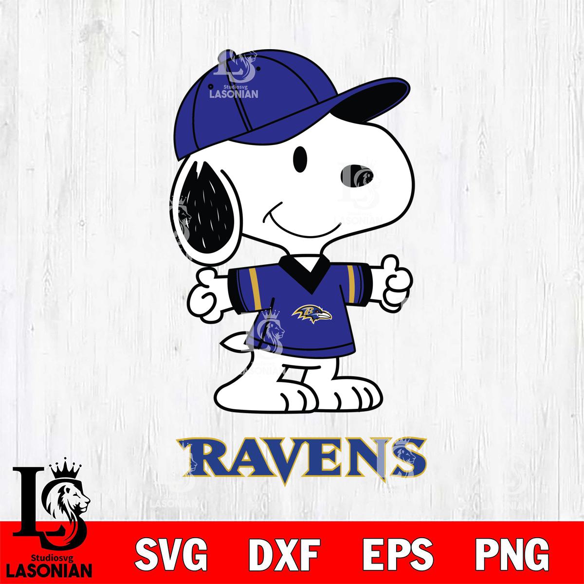 Baltimore Ravens Snoopy football – lasoniansvg