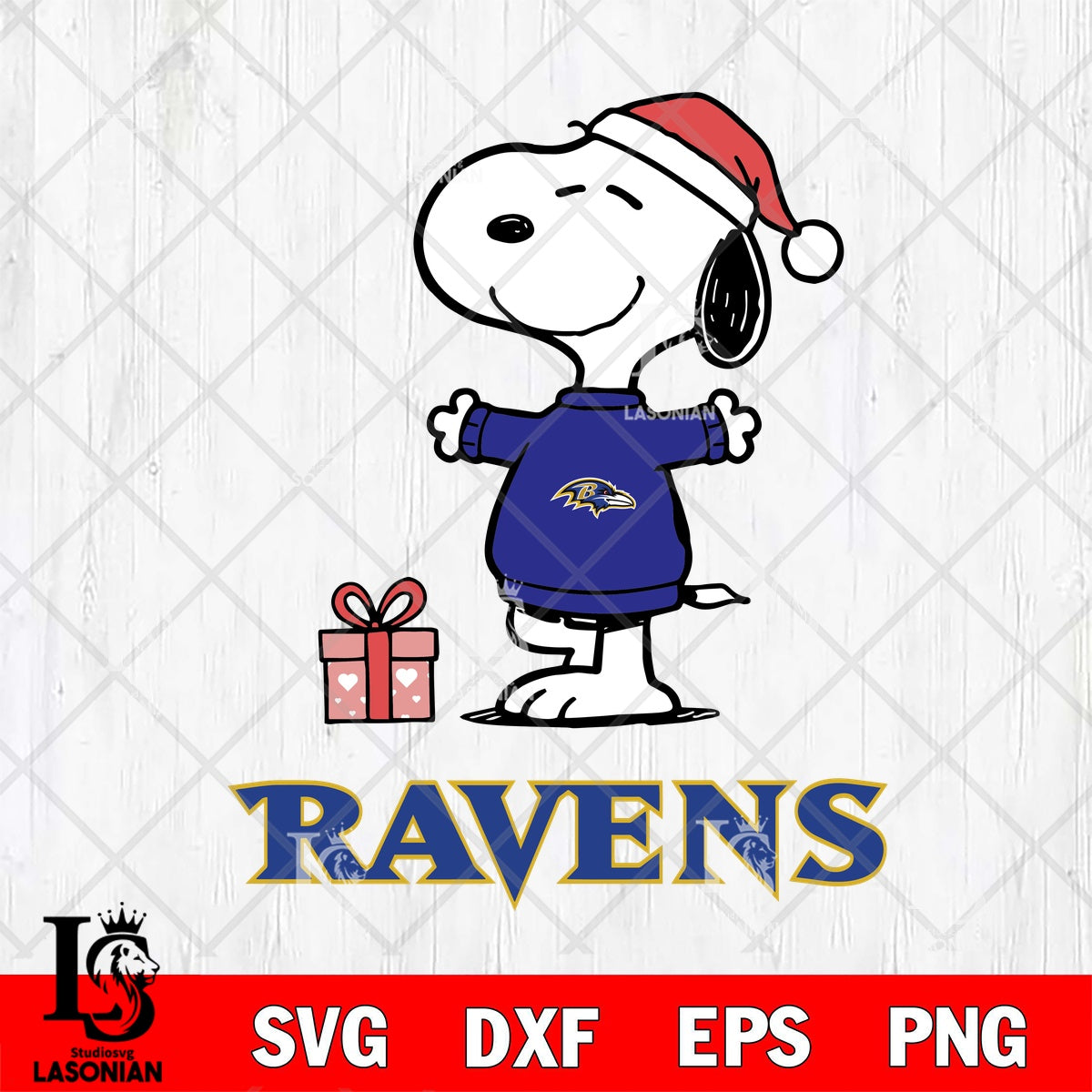 Baltimore Ravens Snoopy with Gift Digital Download, NFL SVG DXF EPS PNG ...