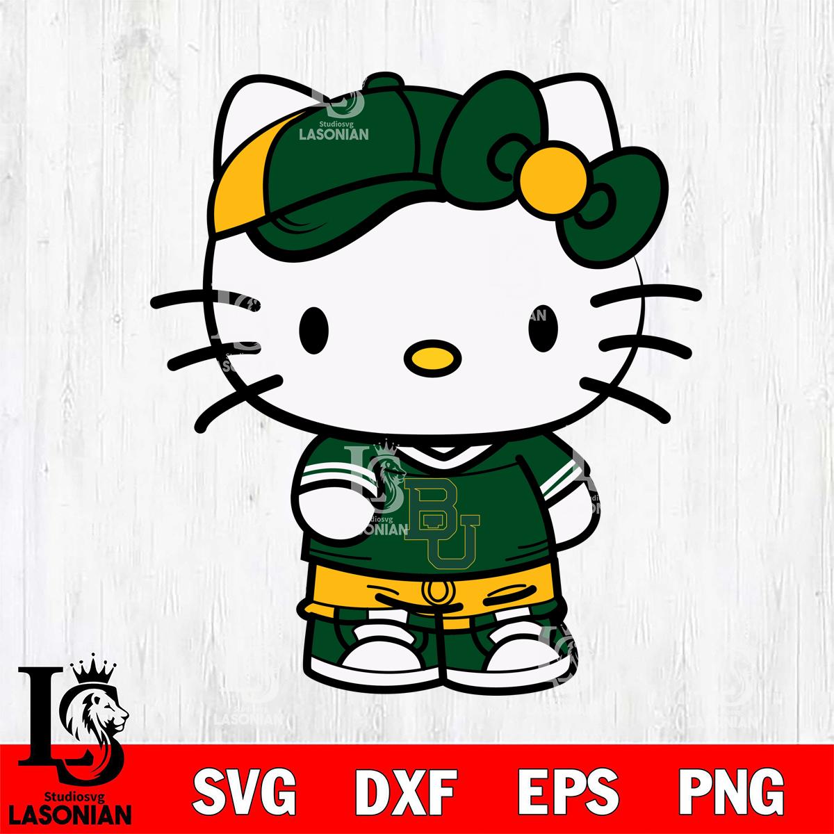Baylor Bears Cute Hello Kitty Football 2 – lasoniansvg