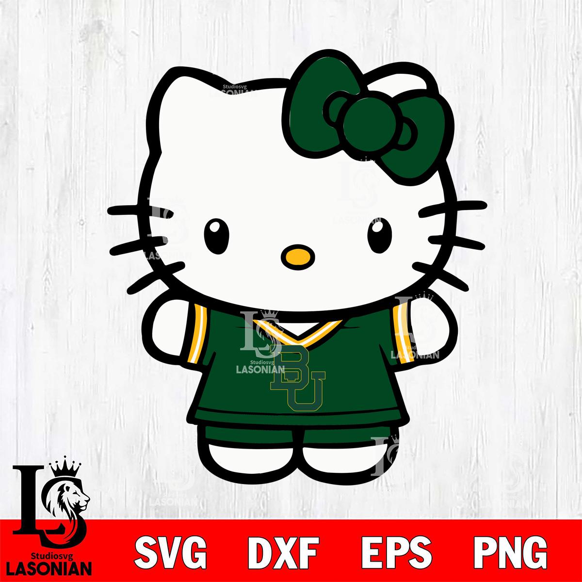 Baylor Bears Cute Hello Kitty Football 6 – lasoniansvg