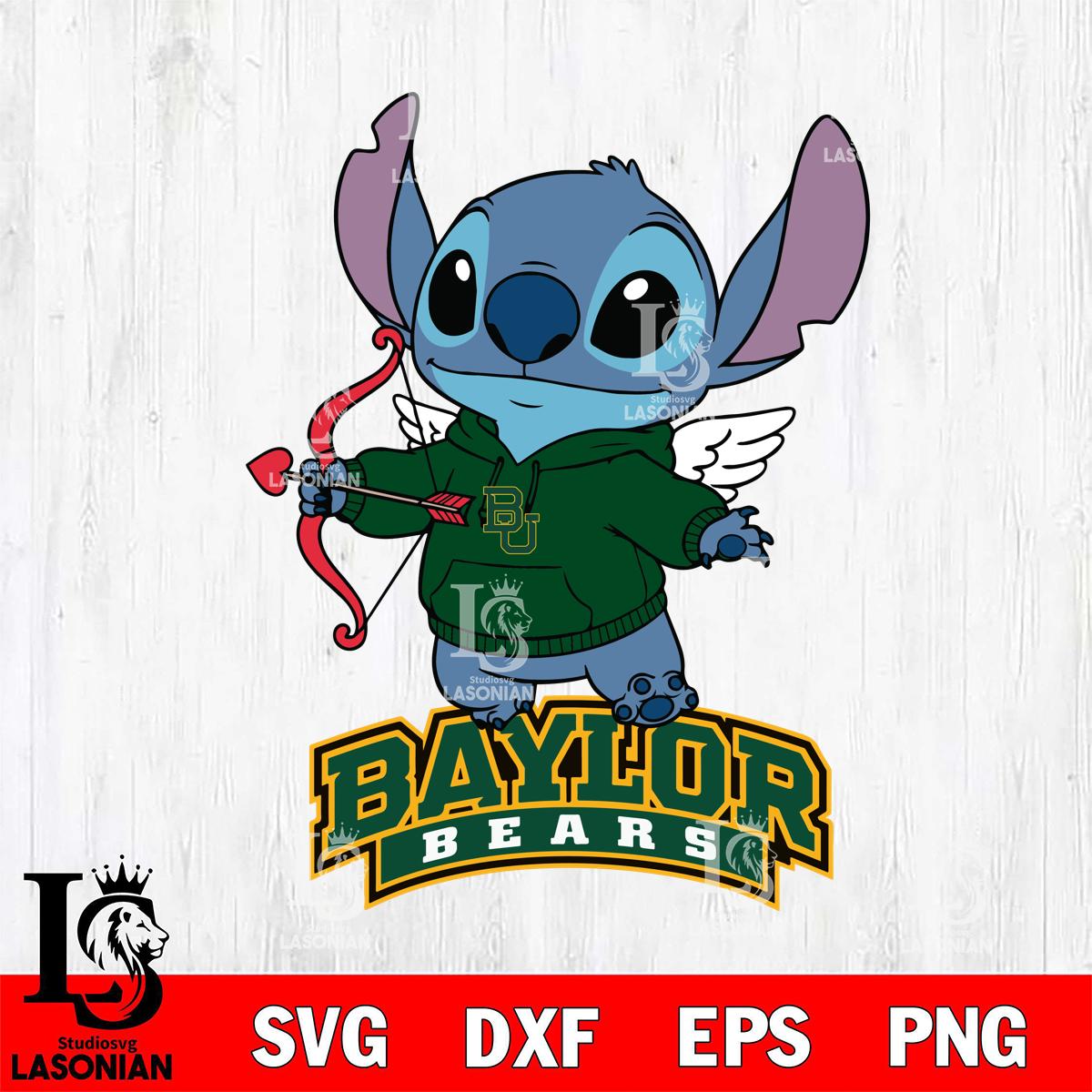 Baylor Bears Stitch Cupid Digital Download, NCAA SVG DXF EPS PNG PDF ...