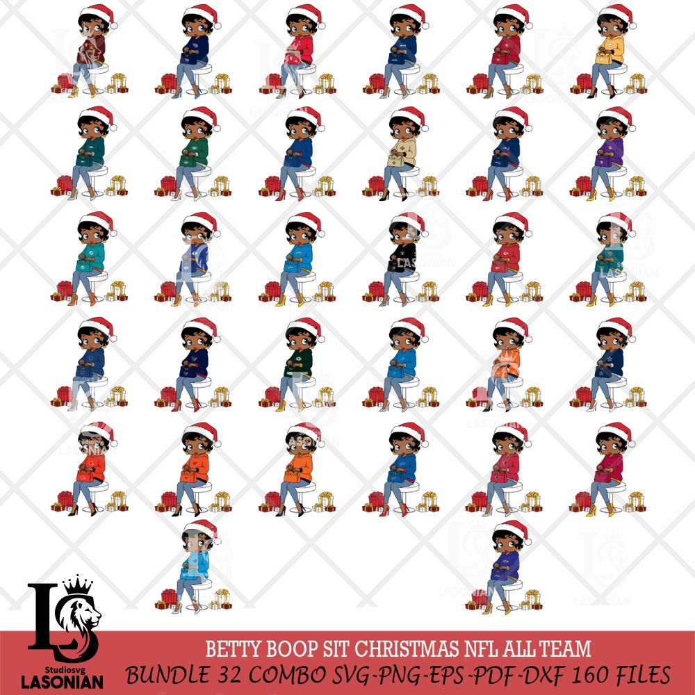 Betty Boop Sit Christmas NFL – lasoniansvg