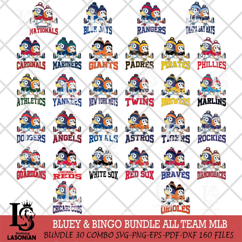 Bluey & Bingo 8 MLB ALL TEAM – lasoniansvg