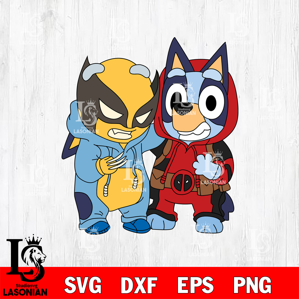 Bluey Deadpool And Wolverine – lasoniansvg