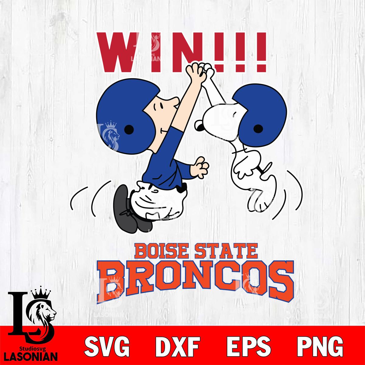 Boise State Broncos Charlie Brown and Snoopy Win – lasoniansvg