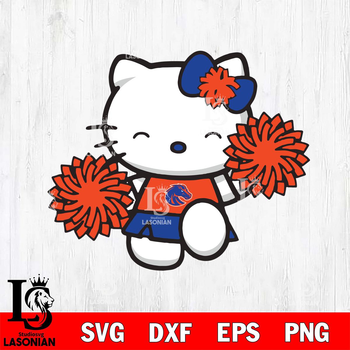Boise State Broncos Hello Kitty Cheerleader – lasoniansvg