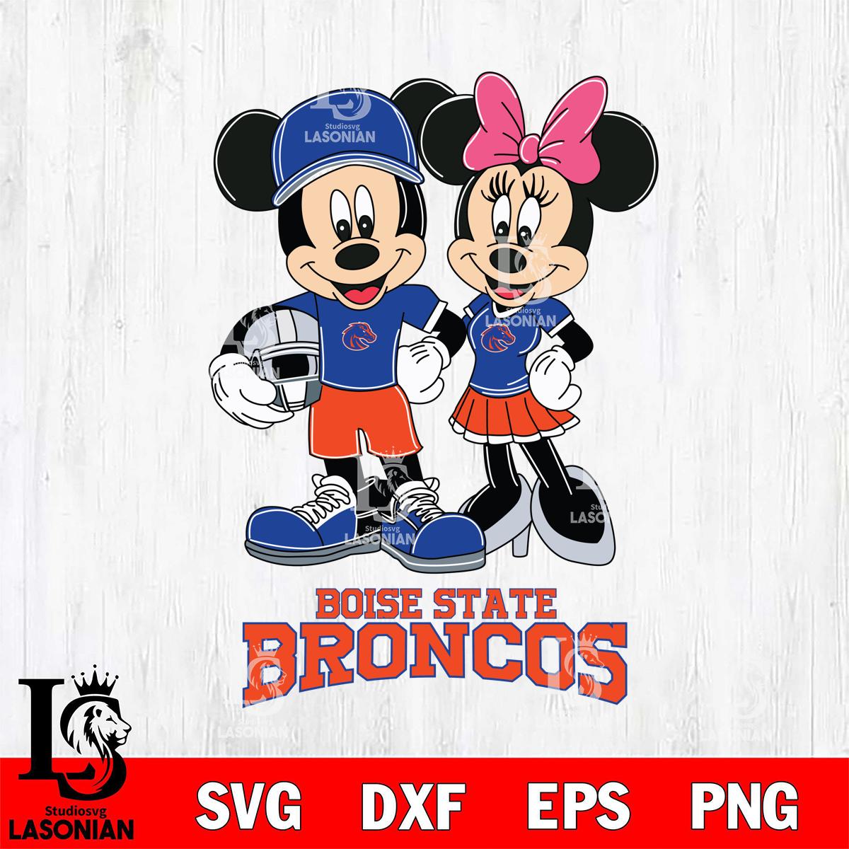 Boise State Broncos Mickey Minnie Mouse Helmet – lasoniansvg