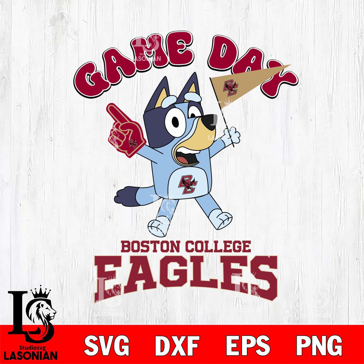 Boston College Eagles Bluey Game Day – lasoniansvg