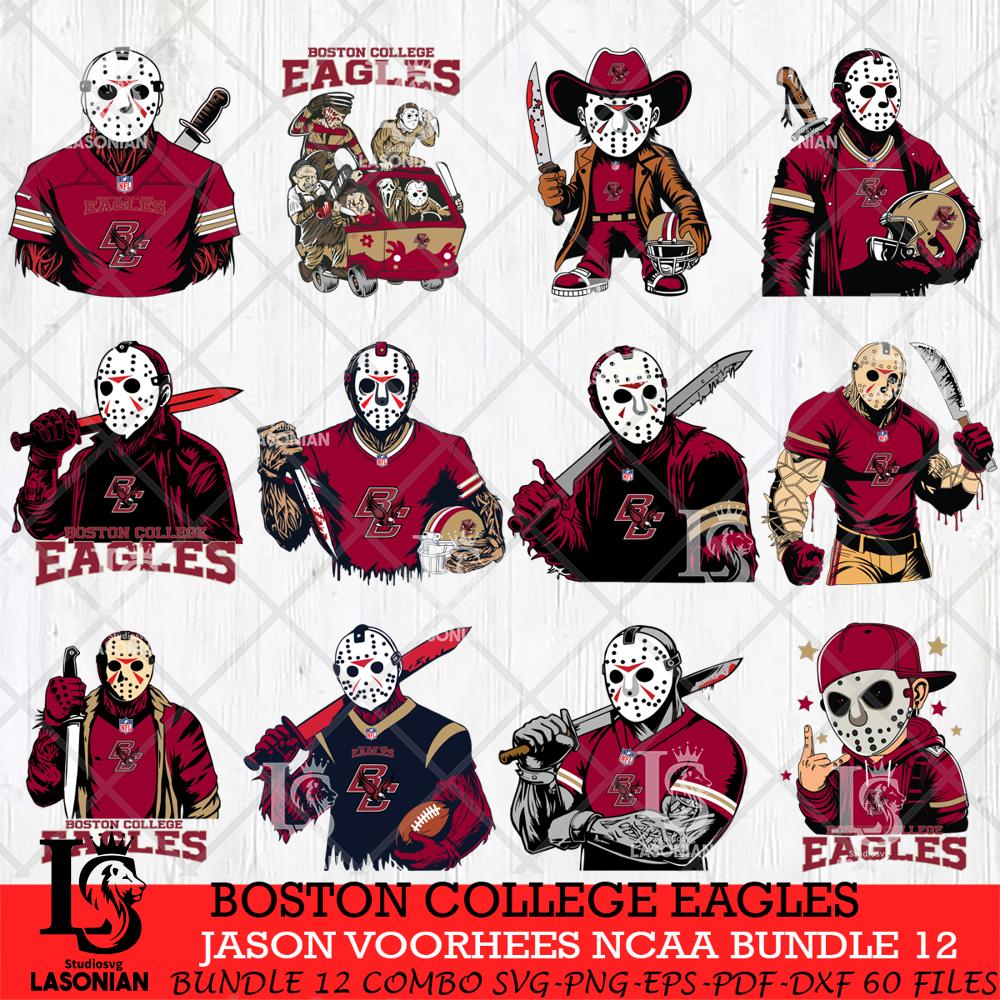 Boston College Eagles Jason Voorhees Horror Bundle 12 SVG – lasoniansvg
