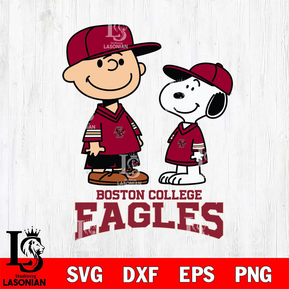 Boston College Eagles Peanuts Snoopy Football – lasoniansvg