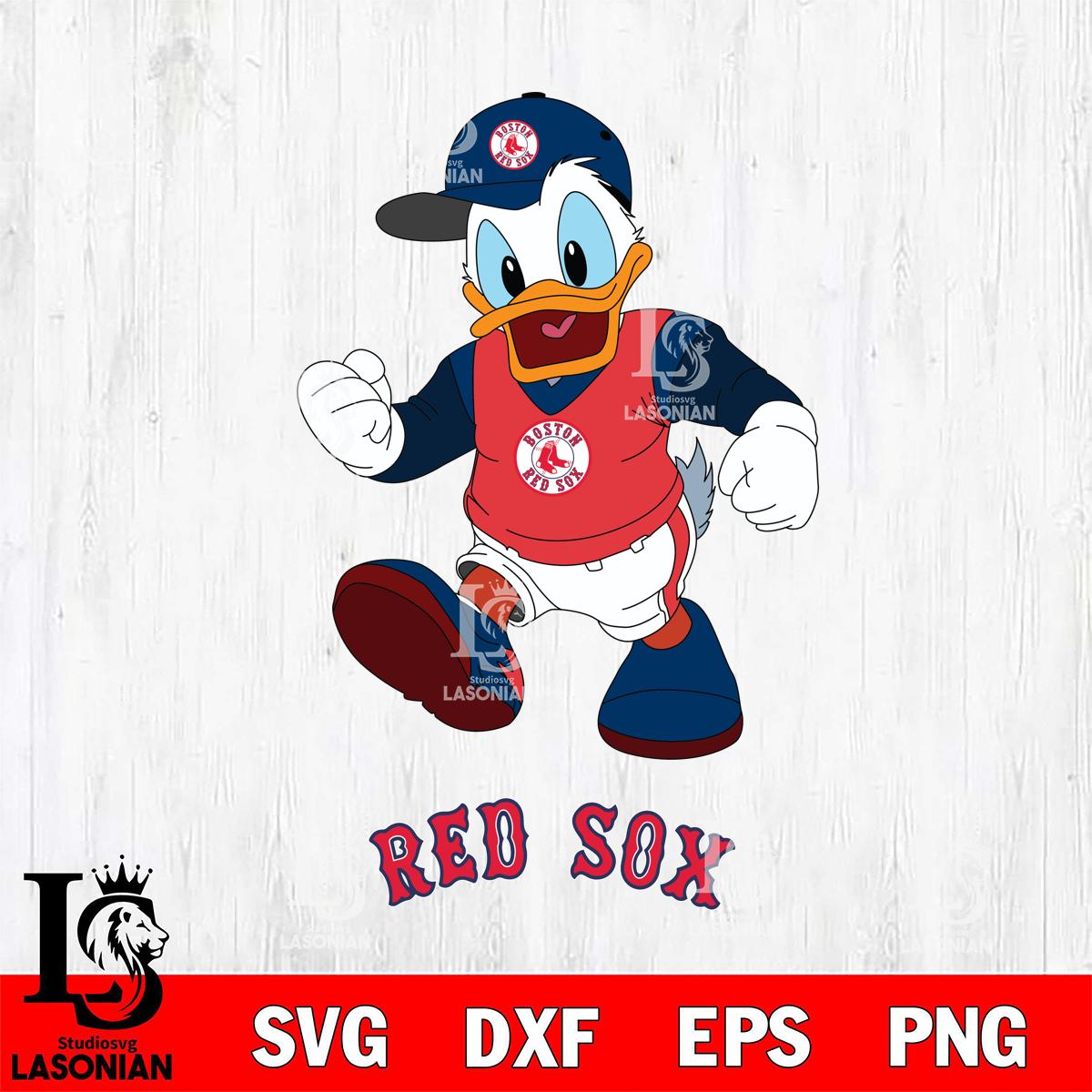 Boston Red Sox Donald Duck Baseball walk – lasoniansvg