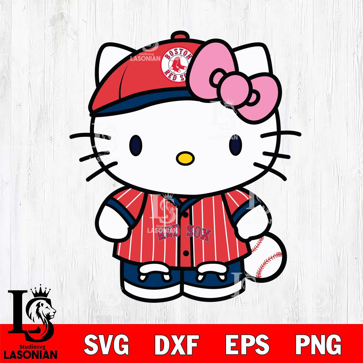 Boston Red Sox Hello Kitty Pink Bow – lasoniansvg