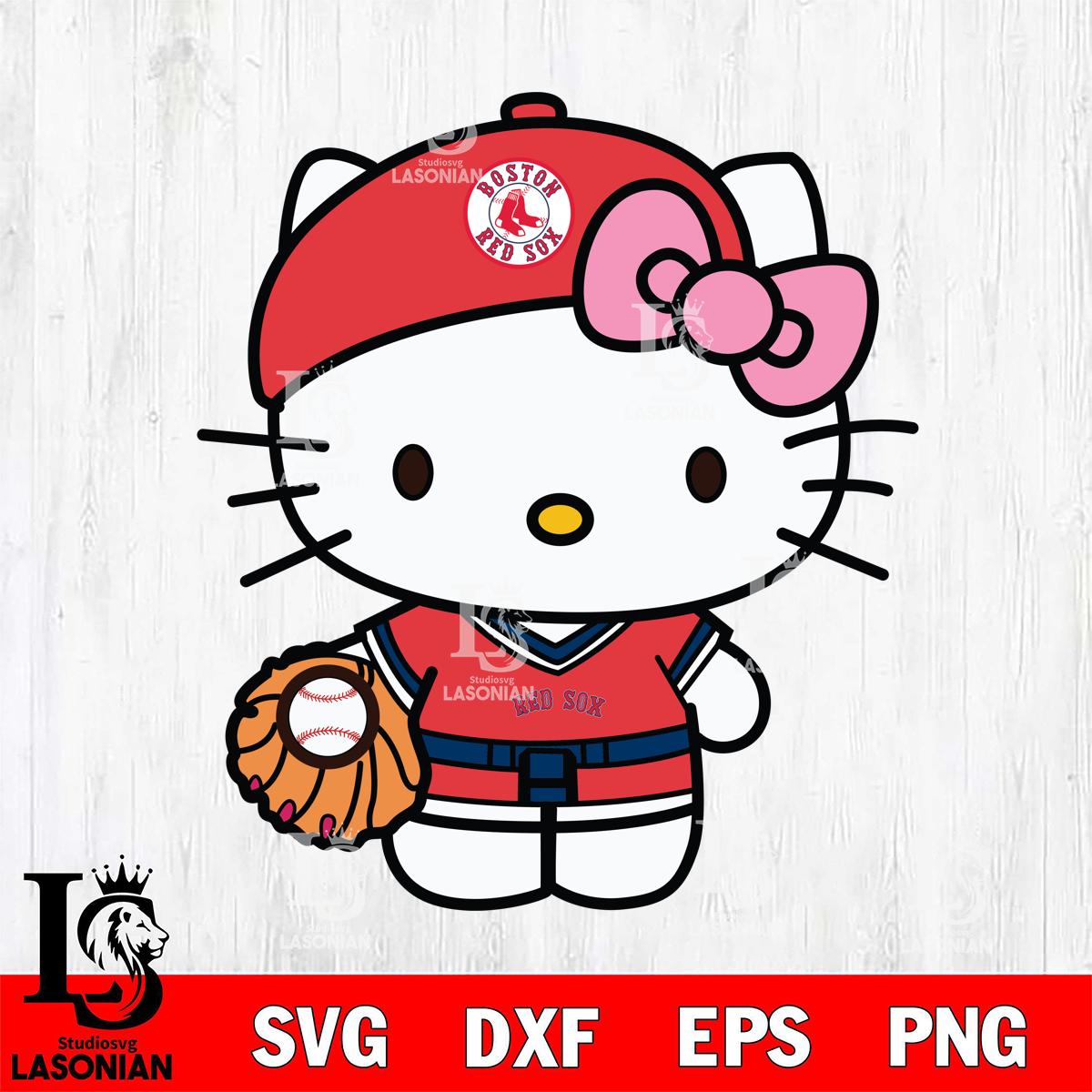 Boston Red Sox Hello Kitty Pink Cute – lasoniansvg