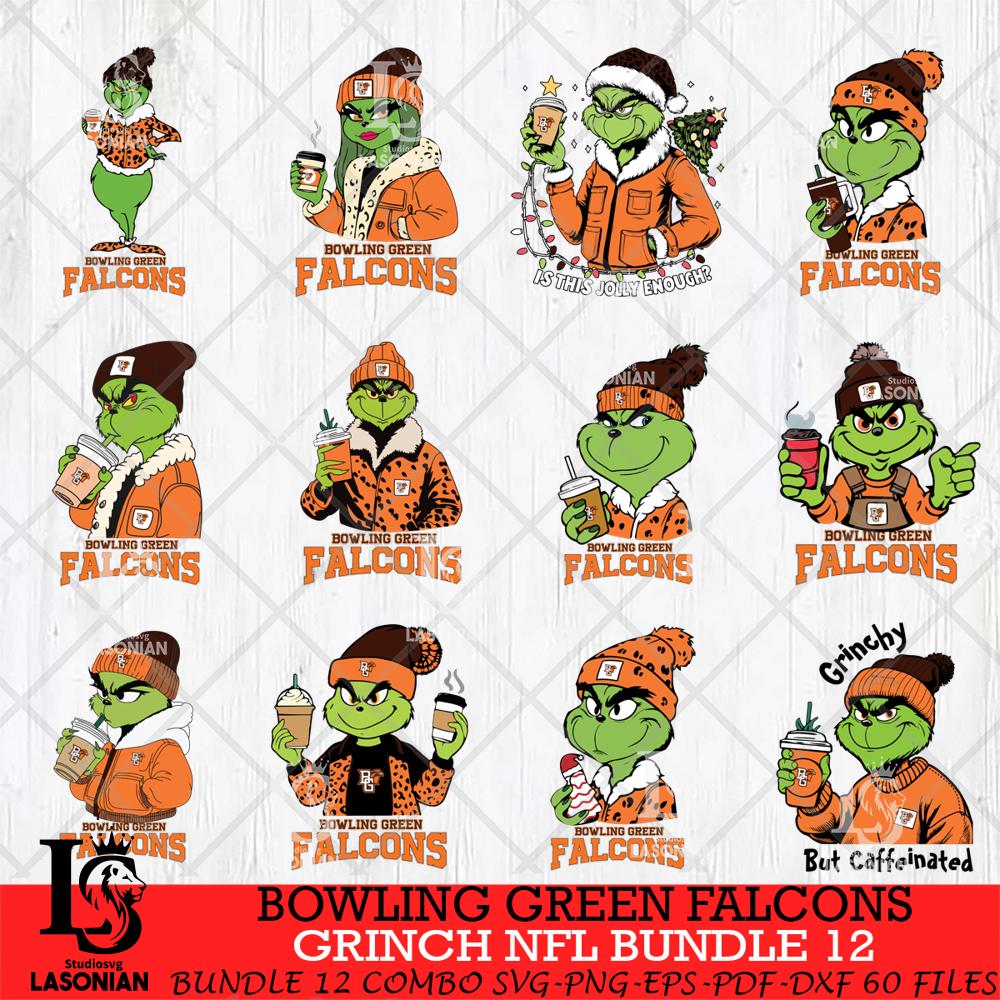 Bowling Green Falcons Grinch NFL Bundle 12 SVG – lasoniansvg