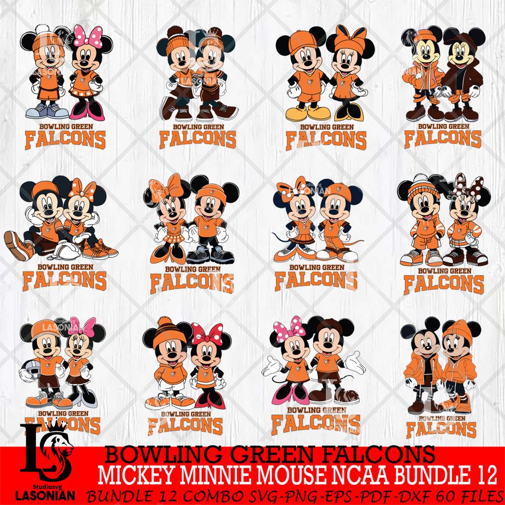 Bowling Green Falcons Mickey Minnie Mouse NCAA Bundle 12 – lasoniansvg