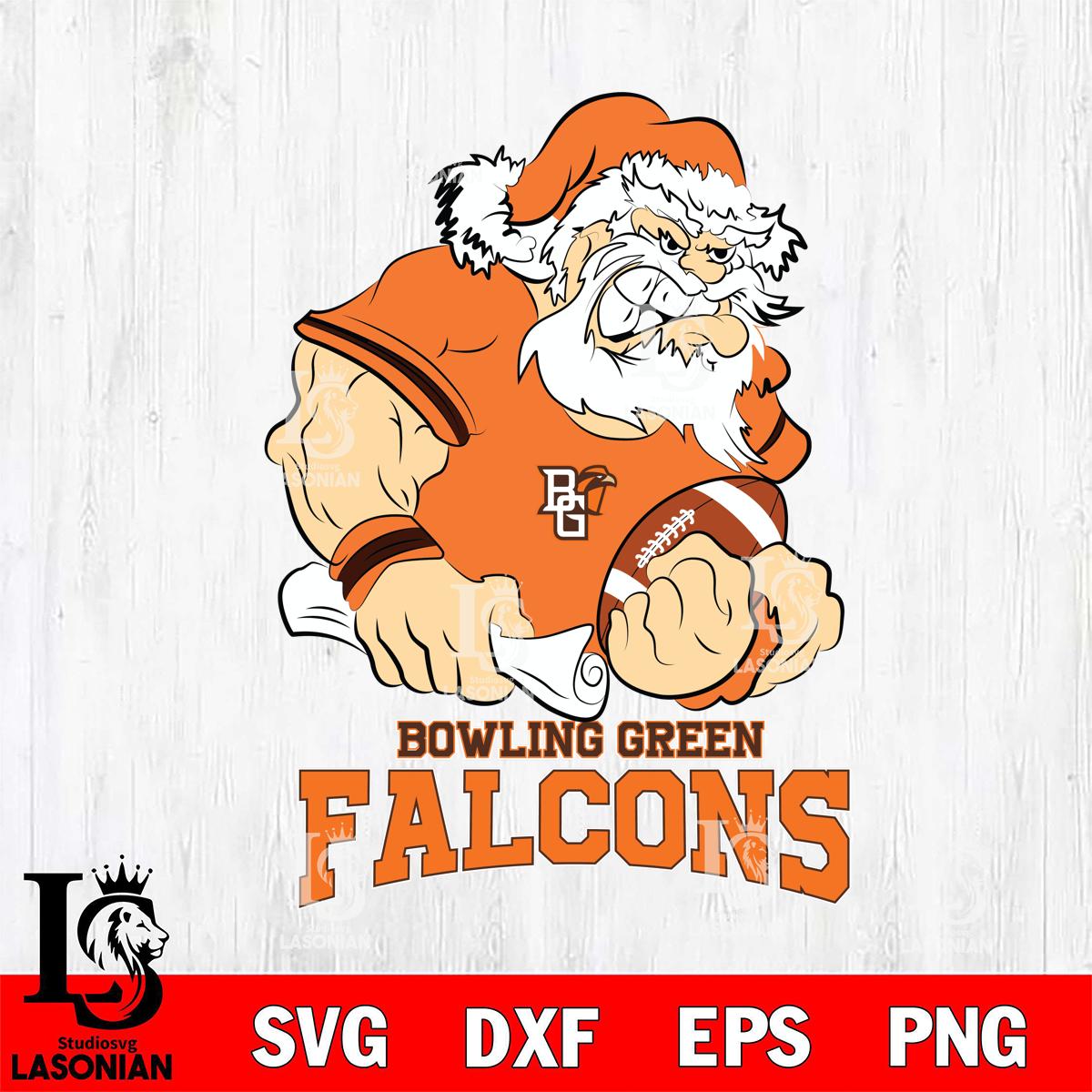 Bowling Green Falcons Santa Claus Angry – lasoniansvg