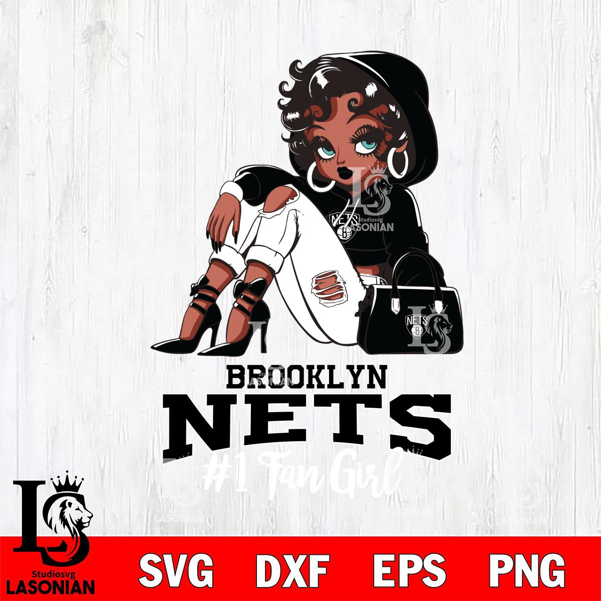 Brooklyn Nets #1 beauty Black Fan Girl – lasoniansvg