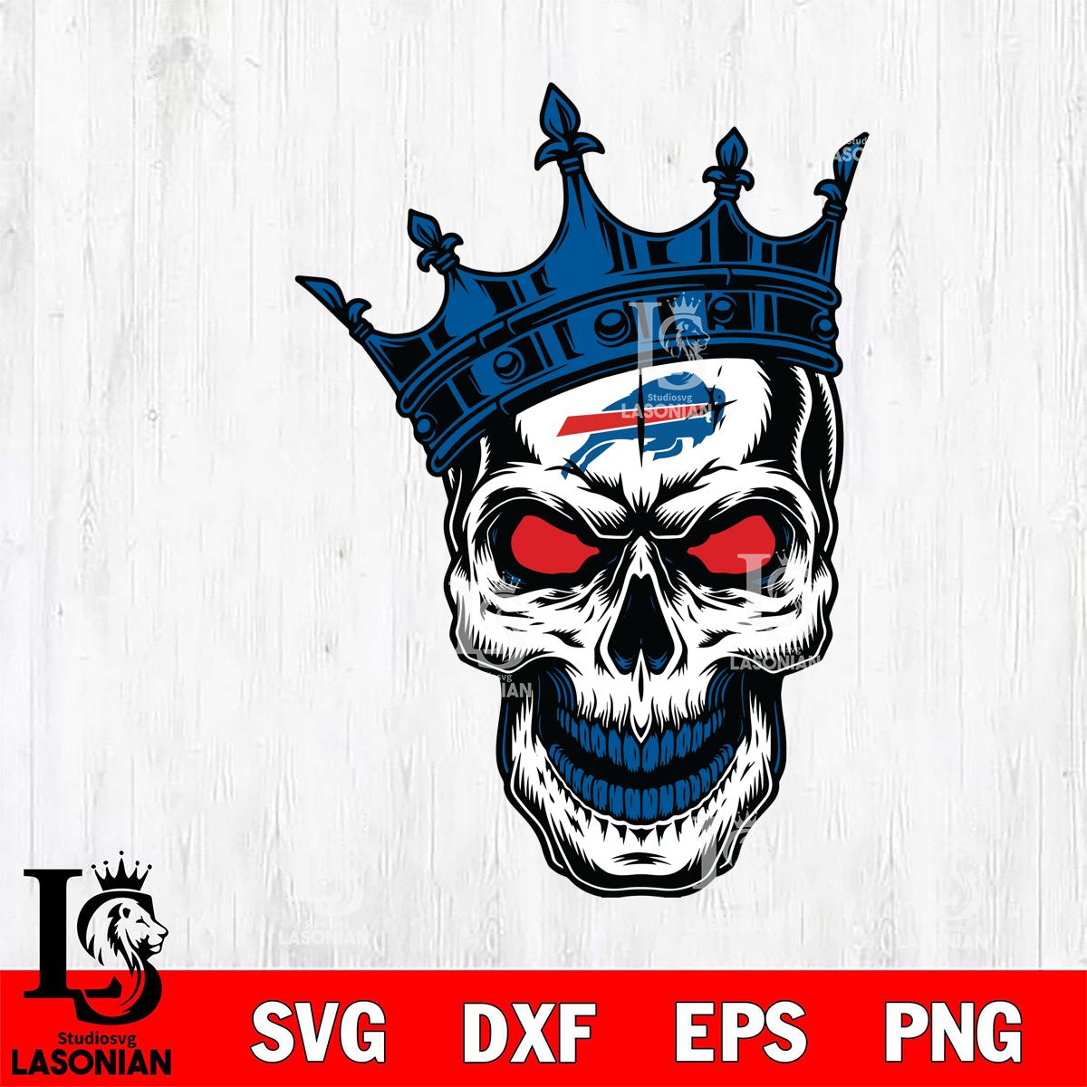 Buffalo Bills Badass king Skull SVG – lasoniansvg