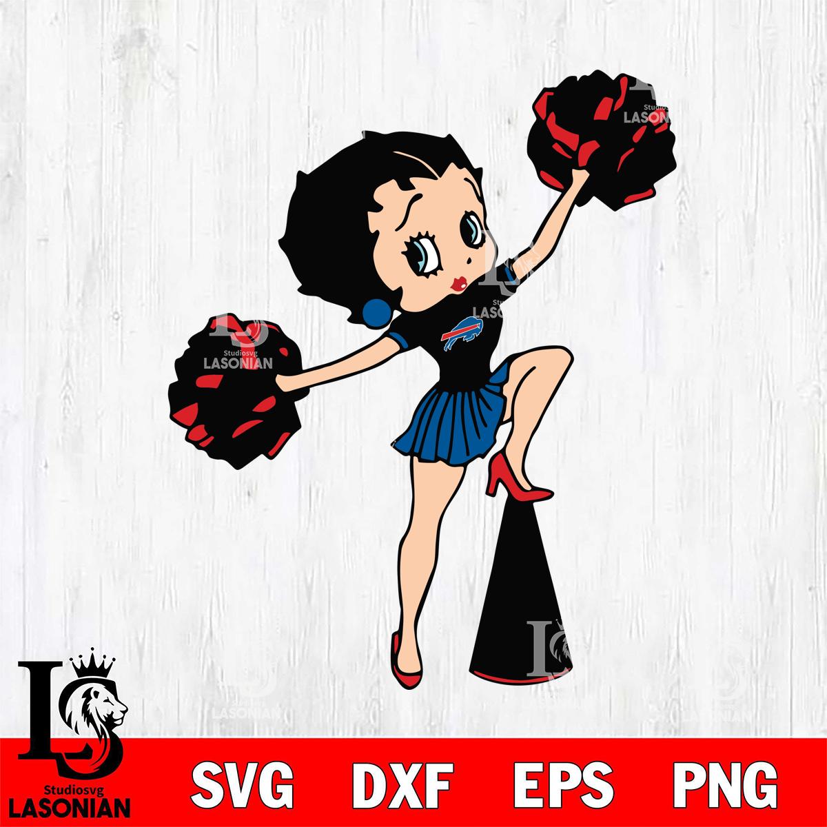 Buffalo Bills Betty Boop Cheer Leader – lasoniansvg