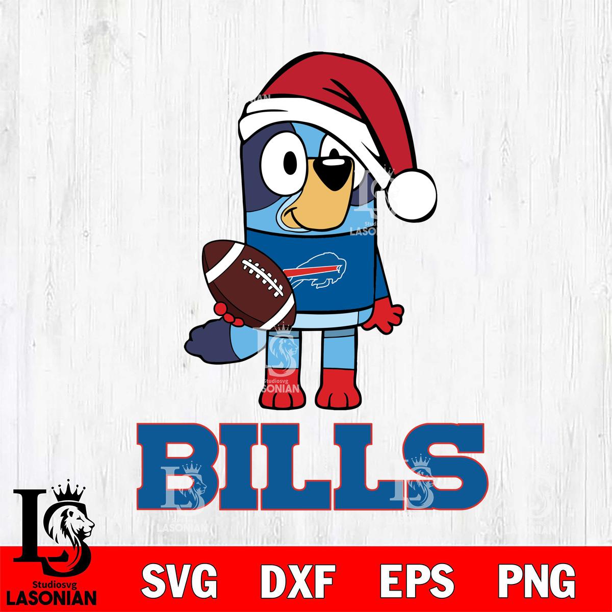 Buffalo Bills Bluey Christmas – lasoniansvg