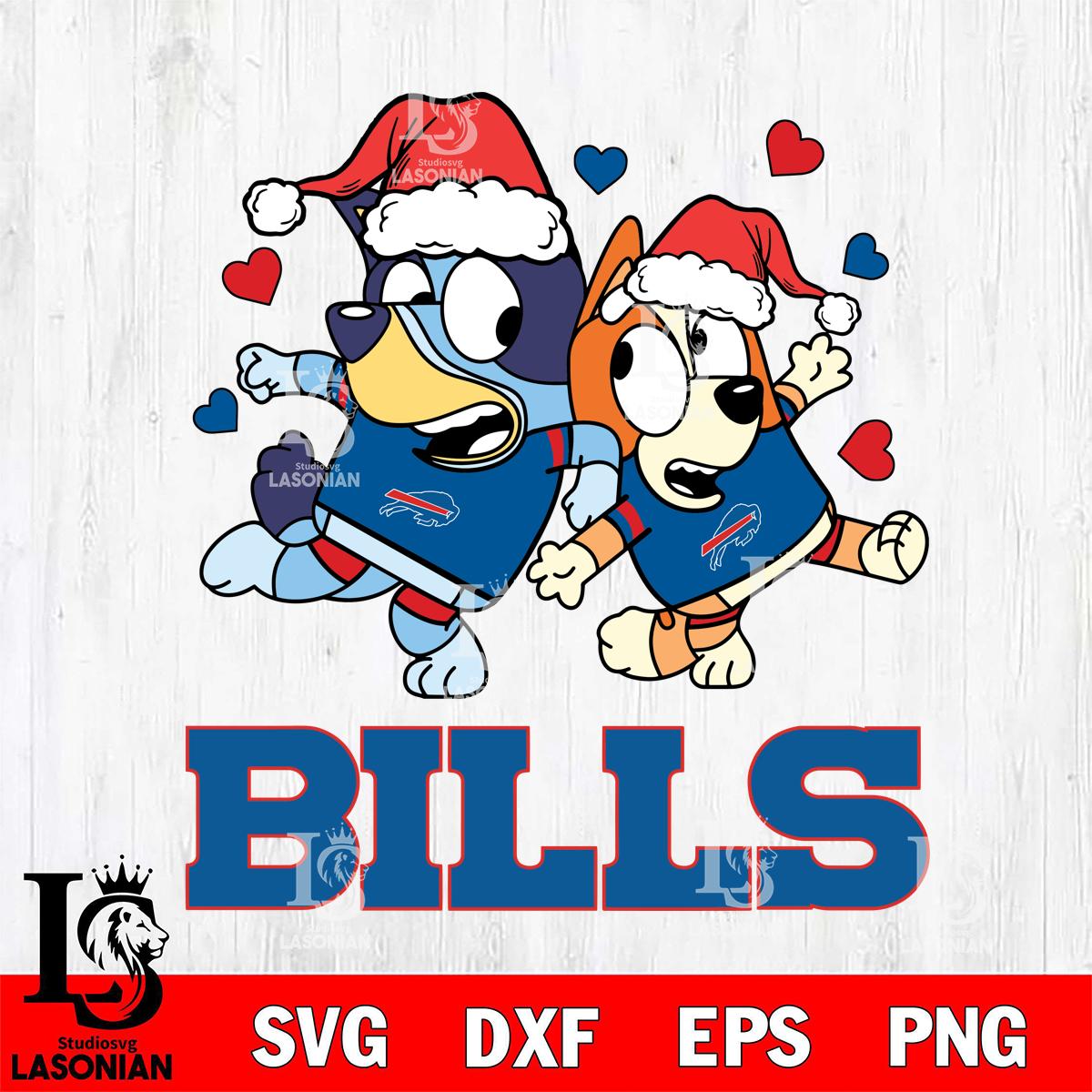 Buffalo Bills Bluey Christmas NFL – lasoniansvg