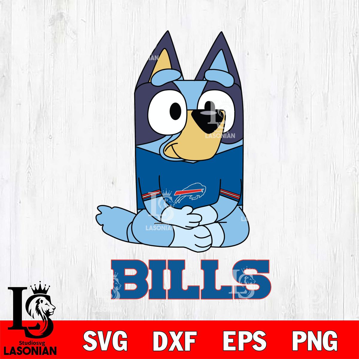 Buffalo Bills Bluey Styles Football – lasoniansvg