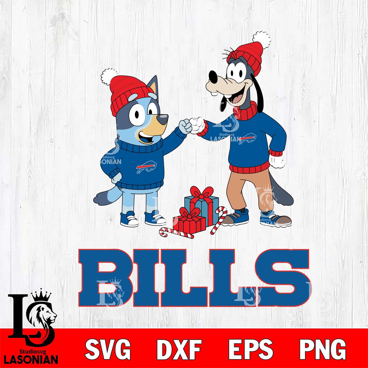 Buffalo Bills Bluey With Goofy Christmas – lasoniansvg