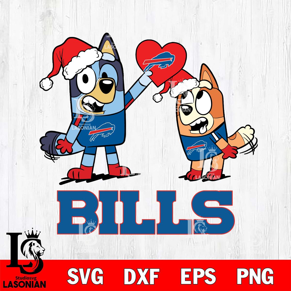 Buffalo Bills Love Bluey Christmas – lasoniansvg