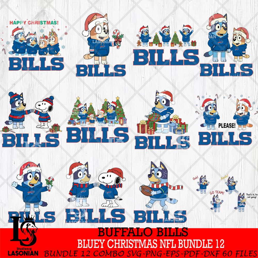 Buffalo Bills Bluey Christmas NFL Bundle – lasoniansvg
