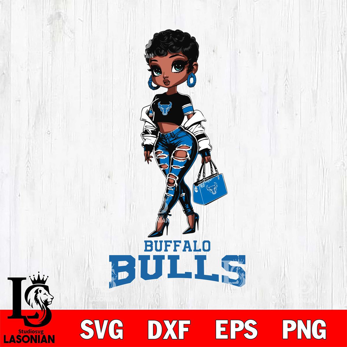 Buffalo Bulls Beautiful Black Fan Girl – lasoniansvg