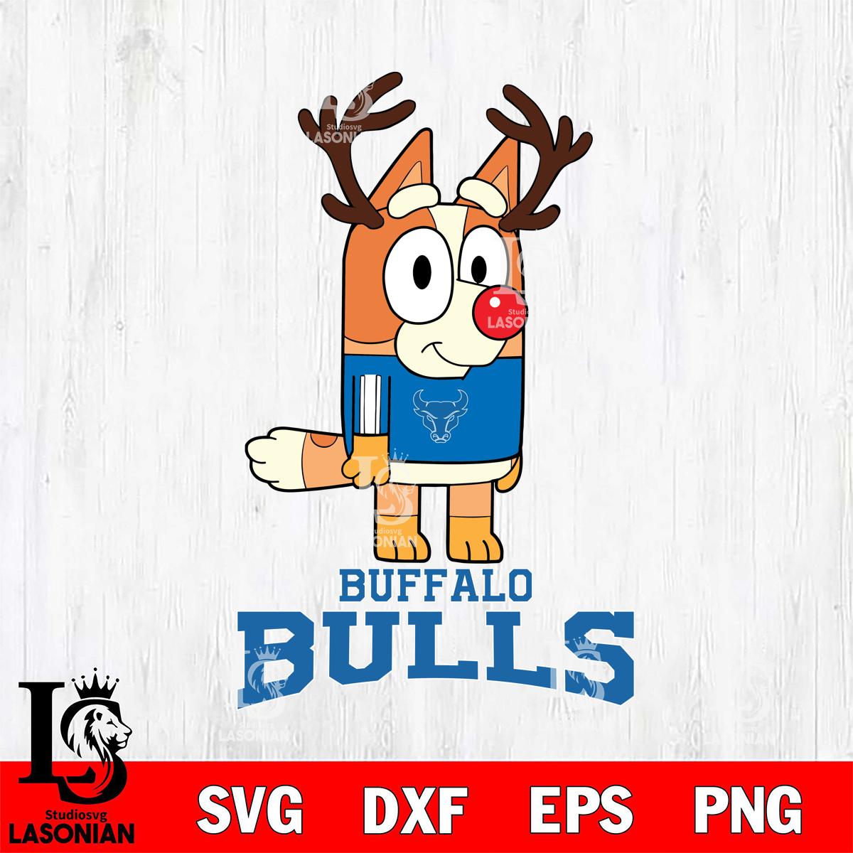 Buffalo Bulls Bluey Chilli Christmas Deer – lasoniansvg