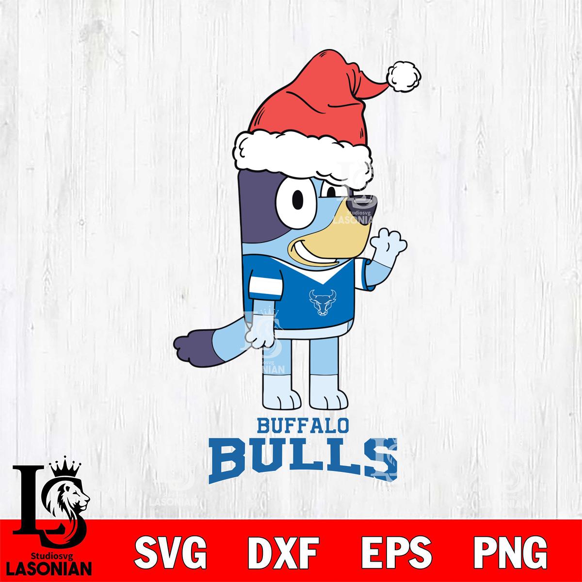 Buffalo Bulls Christmas Bluey Say Hi – lasoniansvg