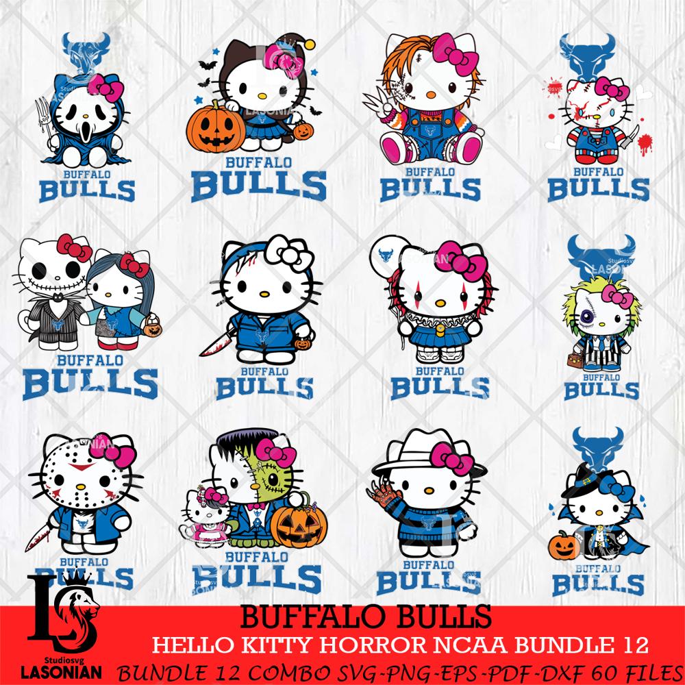 Buffalo Bulls Hello Kitty Horror NCAA Bundle 12 SVG – lasoniansvg