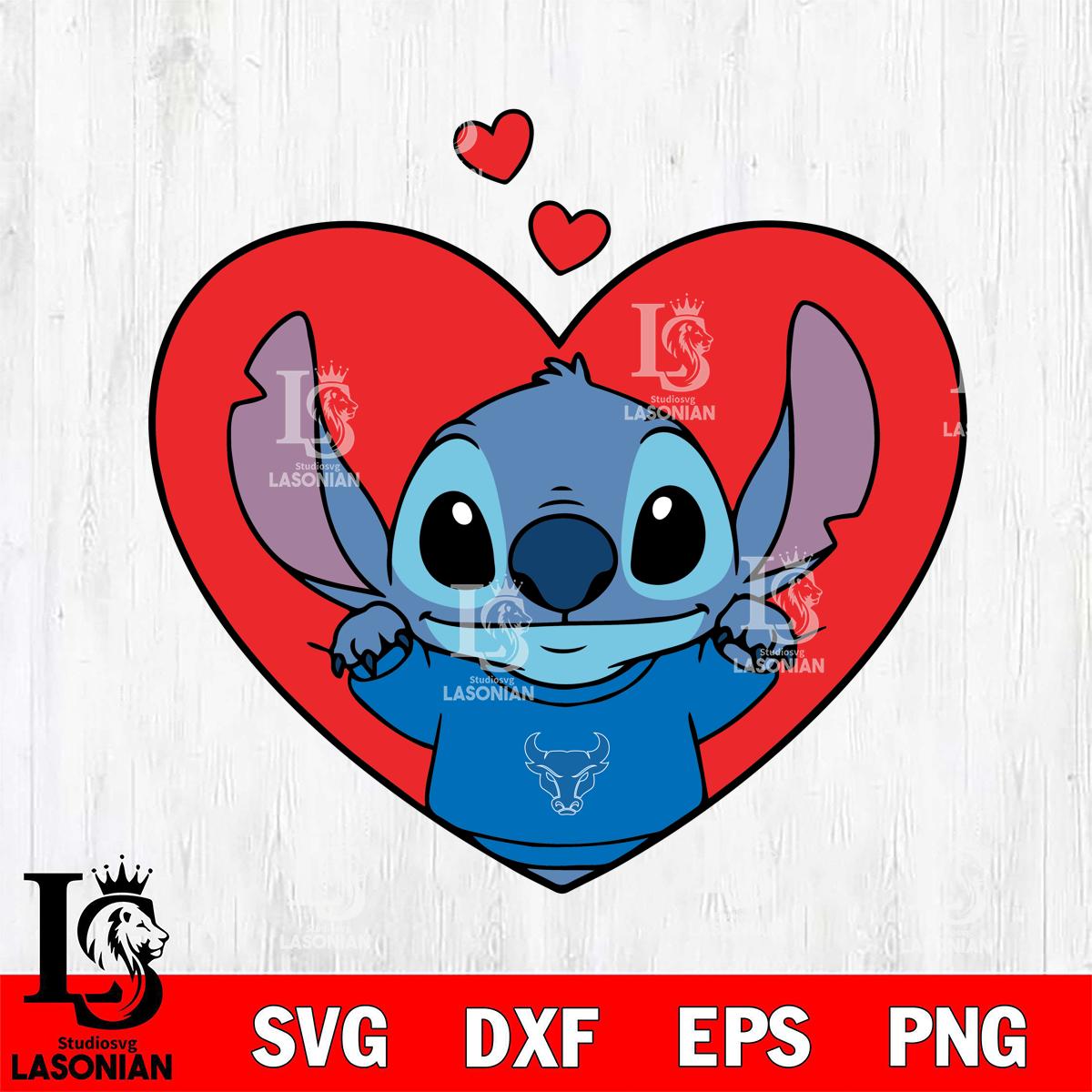 Buffalo Bulls Stitch in Heart Digital Download, NCAA SVG DXF EPS PNG ...