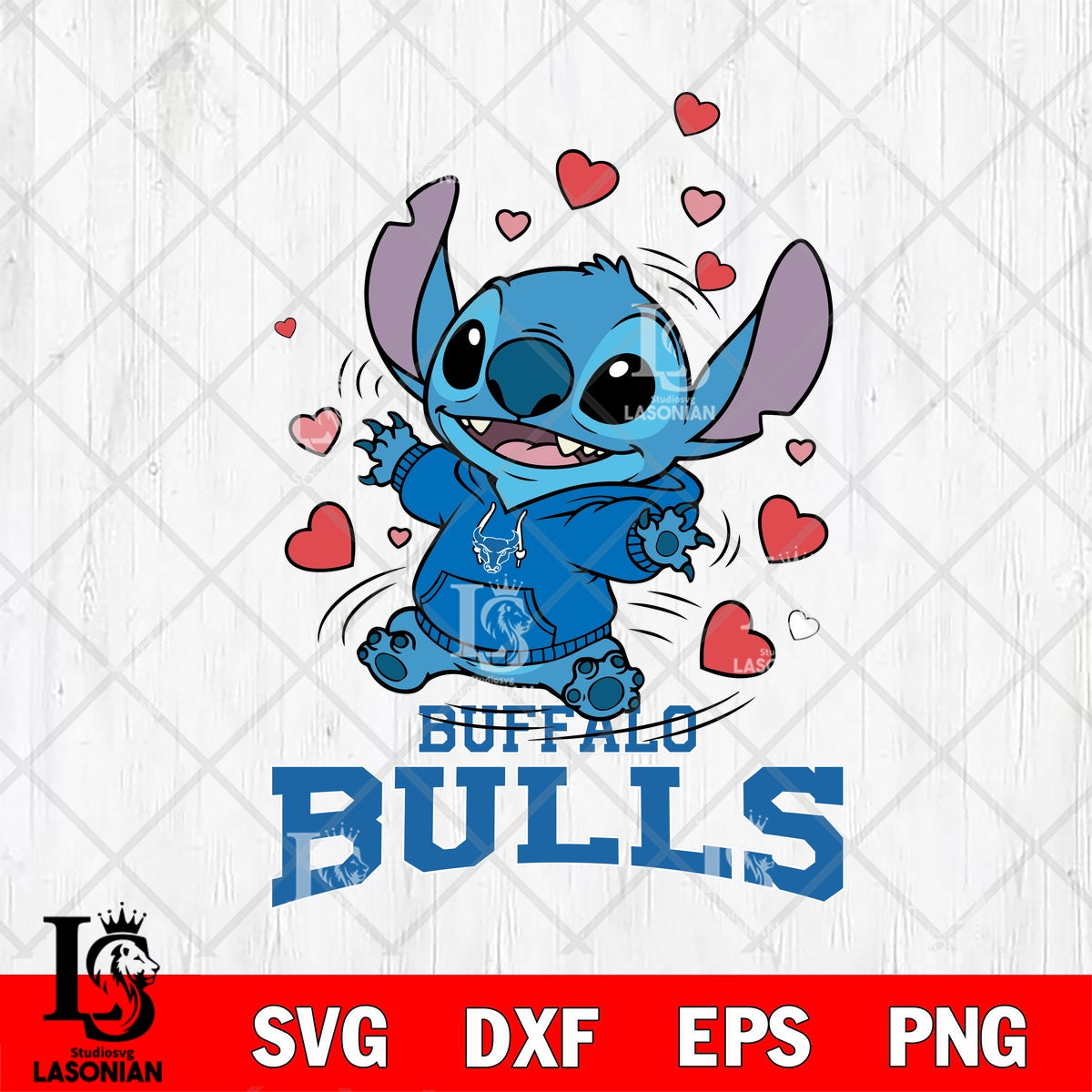 Buffalo Bulls Stitch jumping File cut , Football Criucut , Digital ...