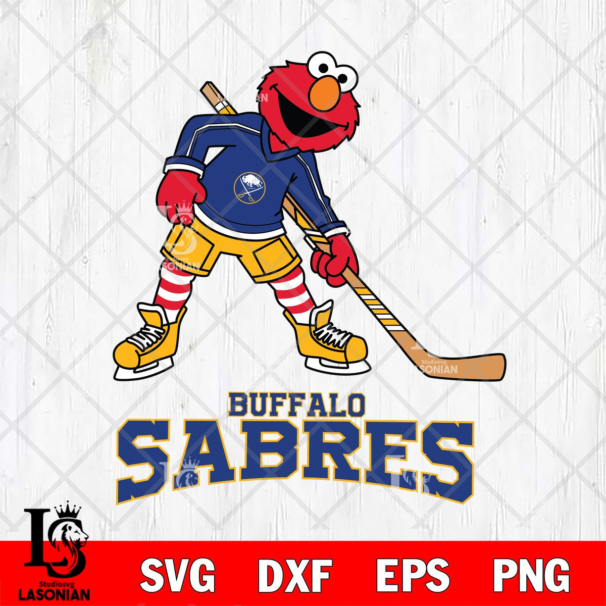 Buffalo Sabres Elmo Game Ready File cut ,NHL Criucut , Digital Download ...