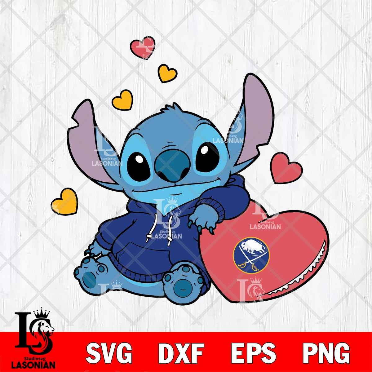 Buffalo Sabres Stitch Hugging Big Heart File cut , Criucut , Digital ...