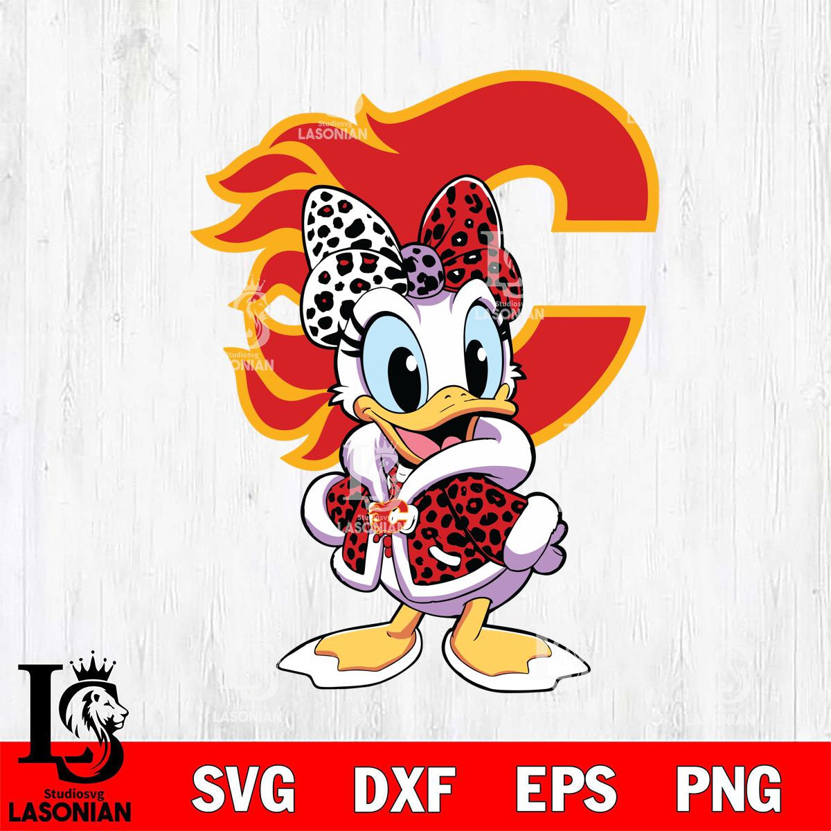 Calgary Flames Fancy Daisy Duck Disney – lasoniansvg