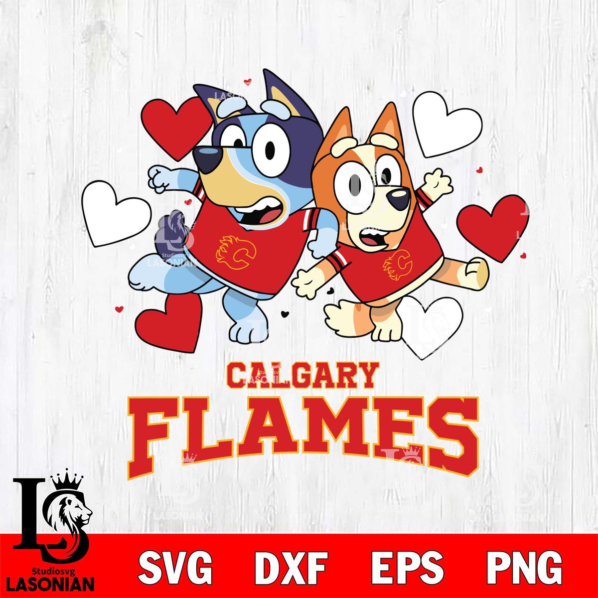 Calgary Flames Bluey & Bingo 10 – lasoniansvg