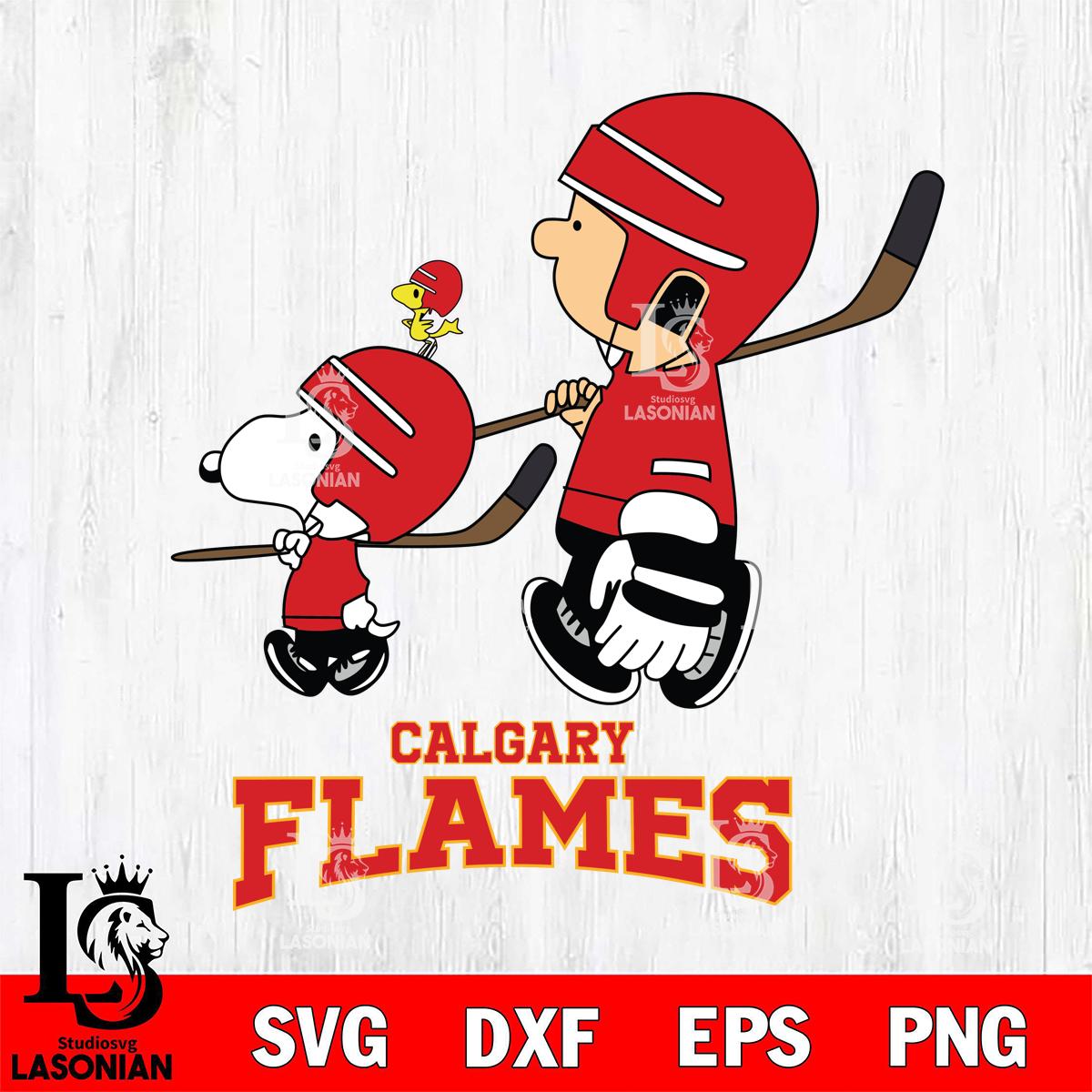 Calgary Flames Peanuts Hockey – lasoniansvg