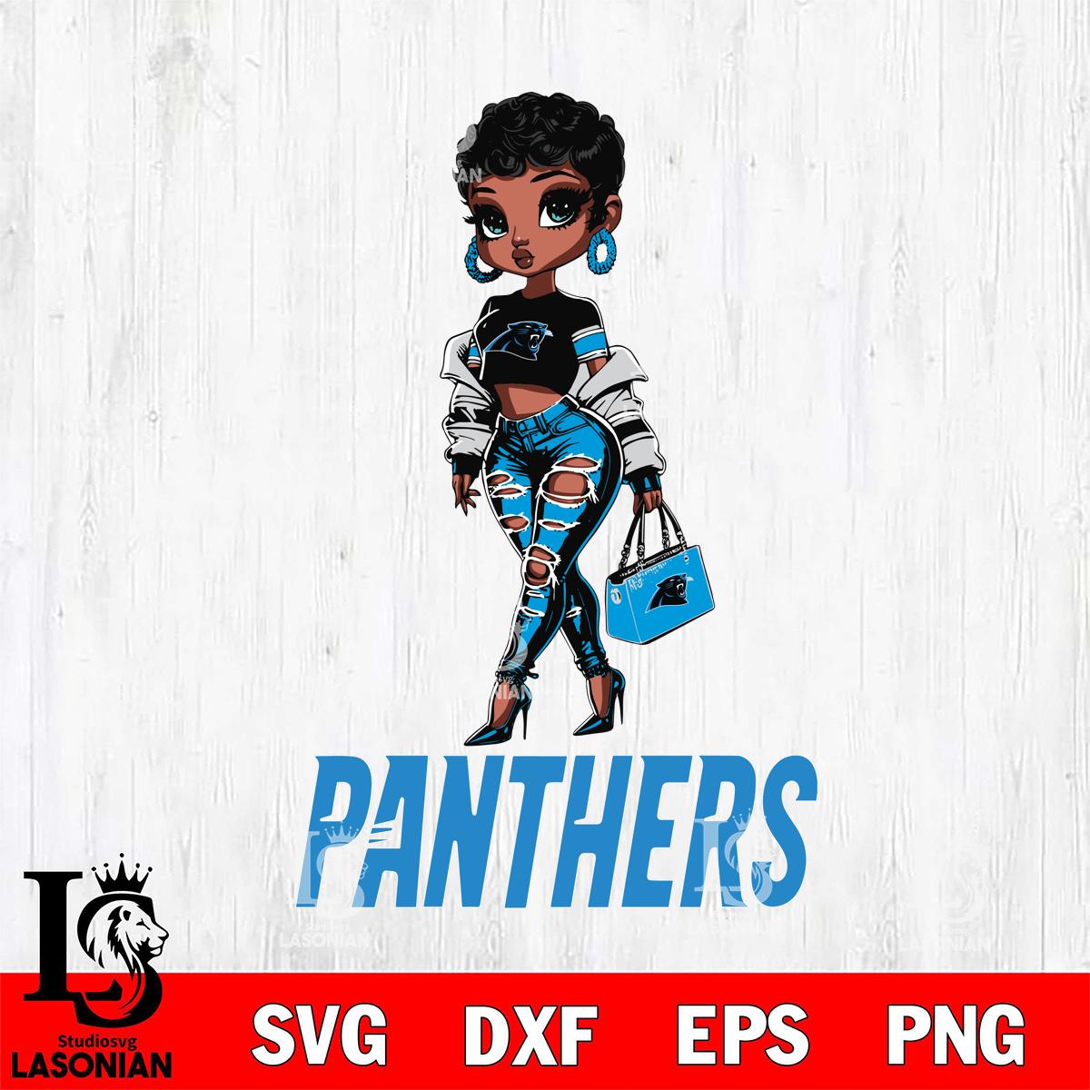 Carolina Panthers Beautiful Black Fan Girl – lasoniansvg