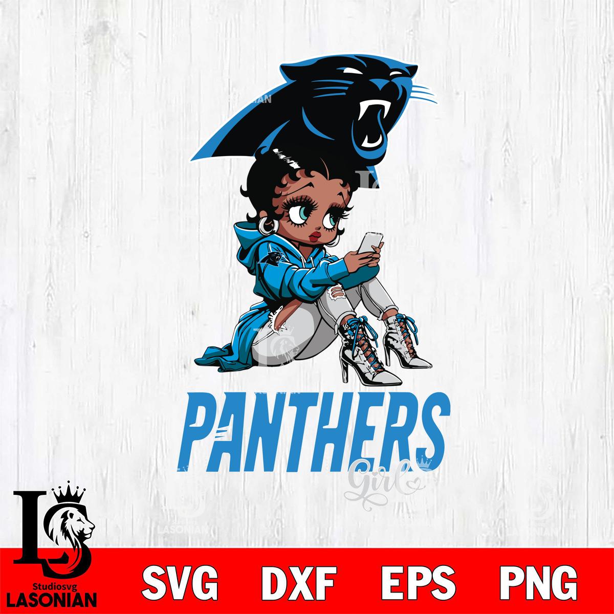 Carolina Panthers Beauty Black Fan Girl Football – lasoniansvg