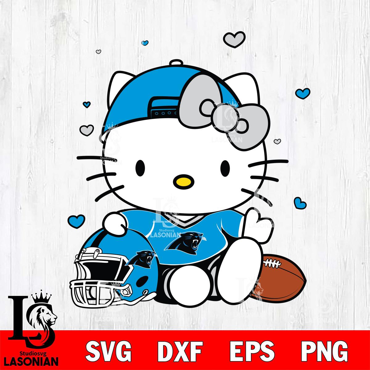 Carolina Panthers Cute Hello Kitty Football – lasoniansvg