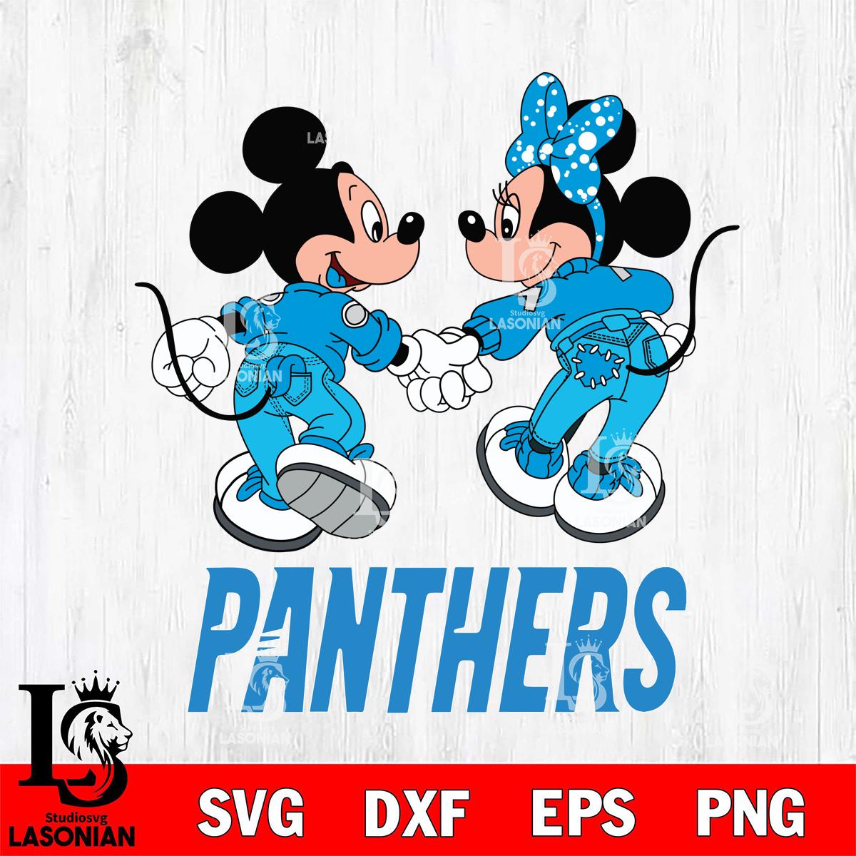 Carolina Panthers Mickey Minnie Valentine Rugby – lasoniansvg