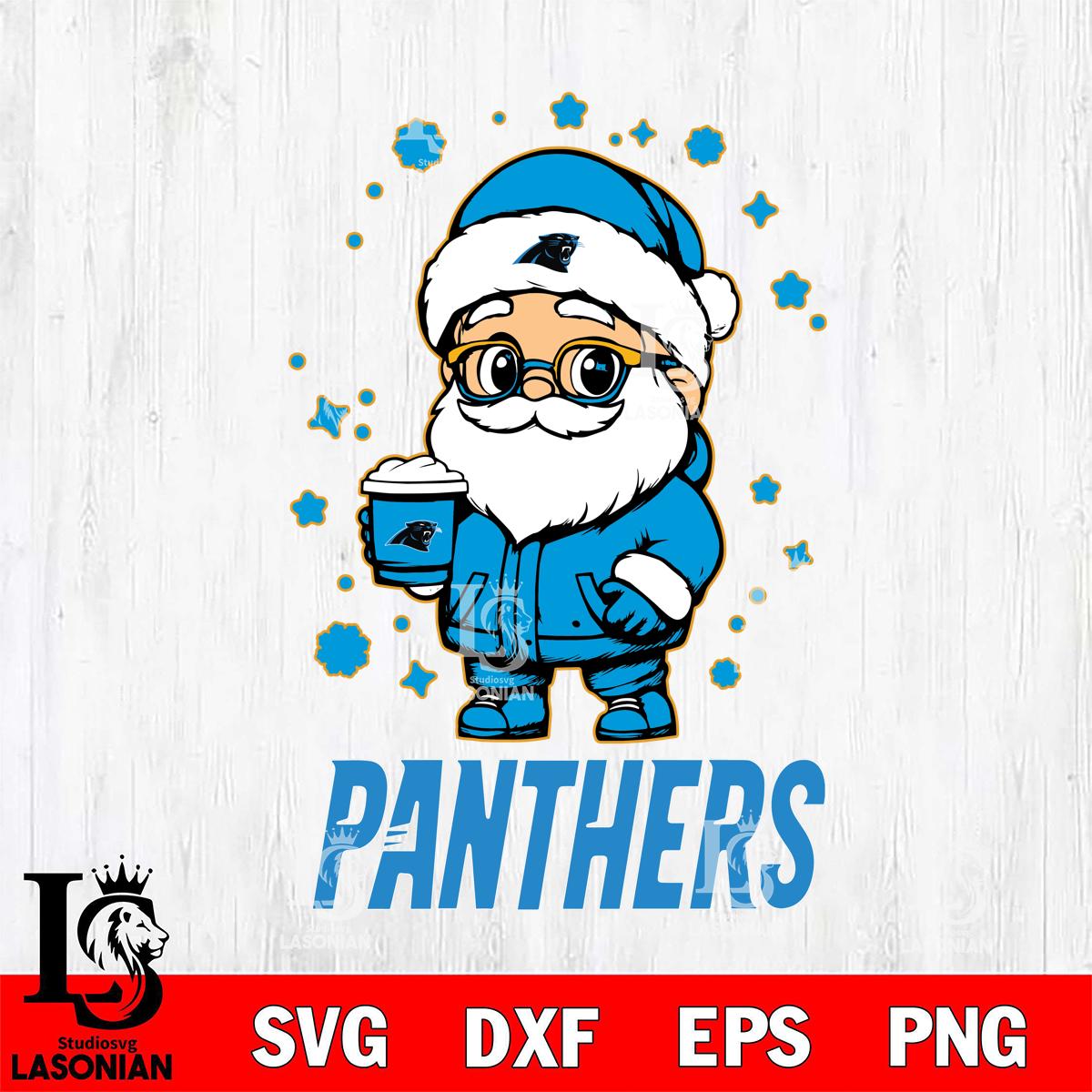 Carolina Panthers Santa Claus Coffe – lasoniansvg